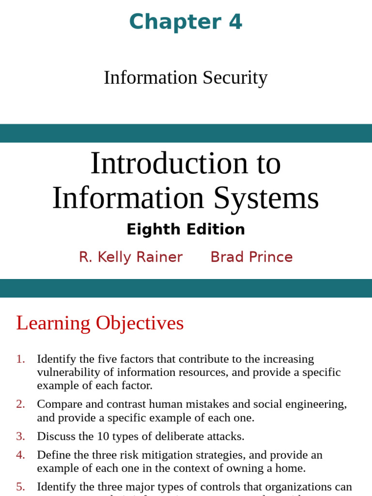 Rainer_8e_Ch04_Accessible | PDF | Security | Computer Security