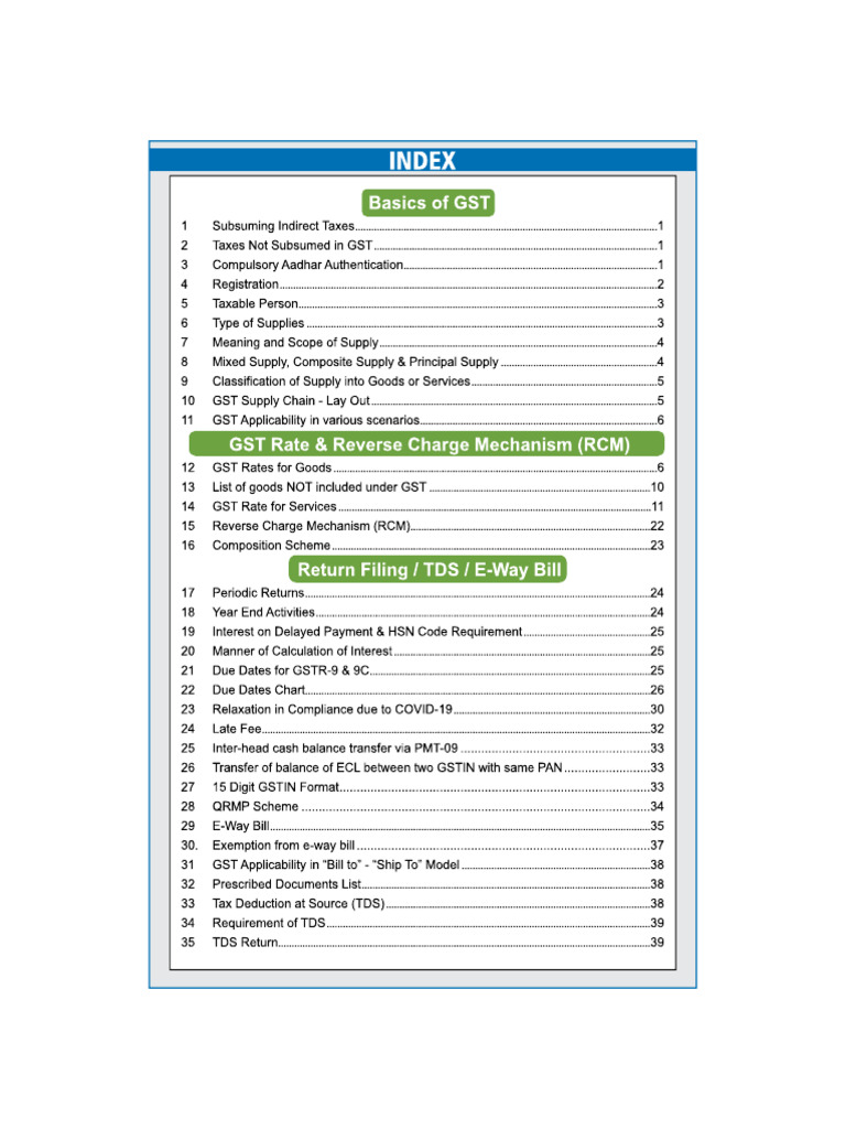 Useful GST Charts | PDF