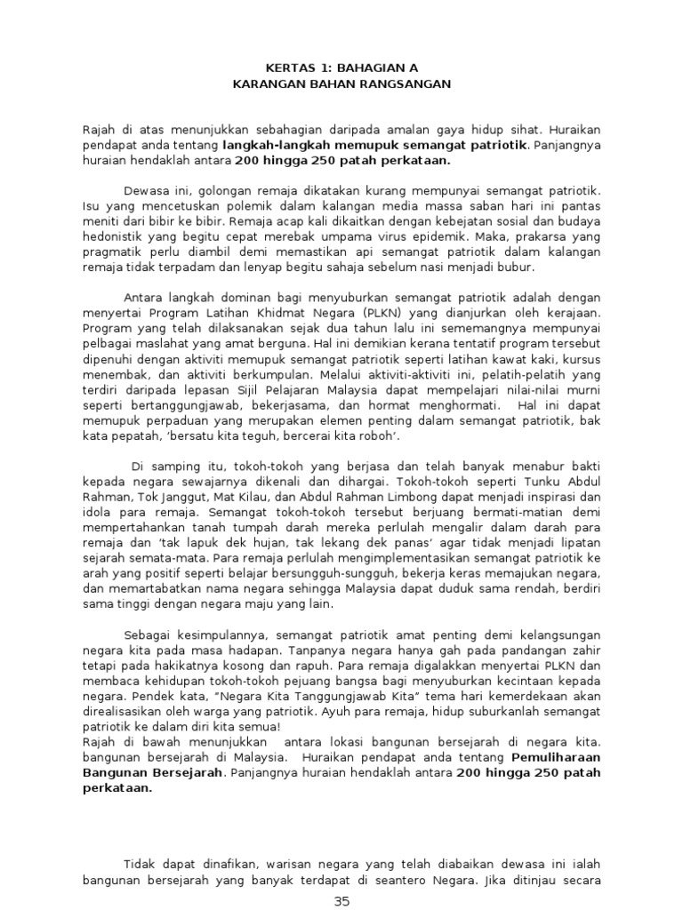 Karangan Bahan Rangsangan | PDF