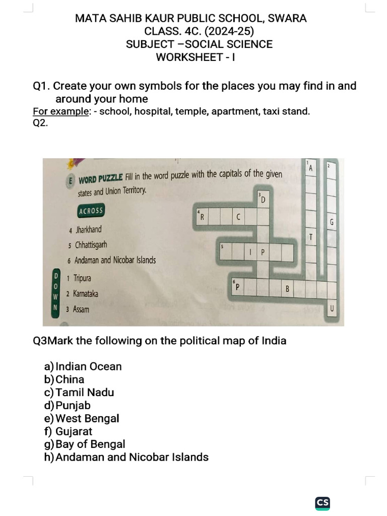 WORKSHEET HW CLASS 4 | PDF