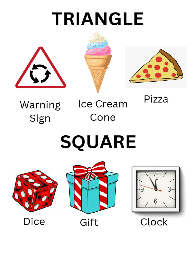 Shapes and Their Examples List | PDF