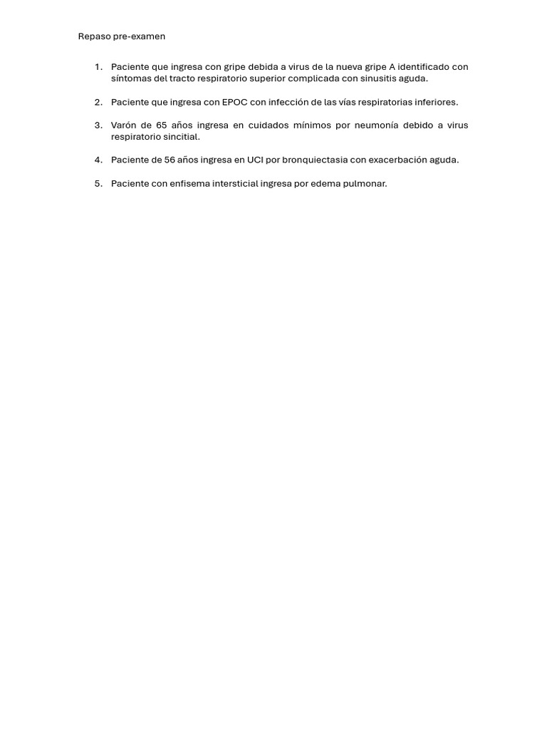 Repaso Pre Examen | PDF