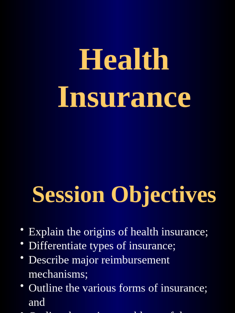 Understanding Health Insurance Types and Issues | PDF | Insurance ...