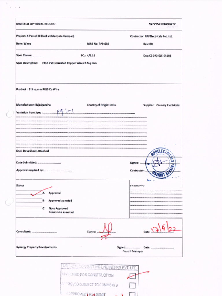 Wire Approved TDS | PDF