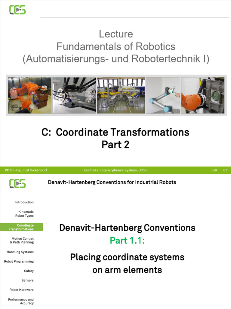 C2 - Coordinate Transformations | PDF | Rotation | Coordinate System