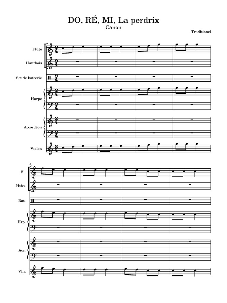 DO, RÉ, MI, La Perdrix (Canon) | PDF