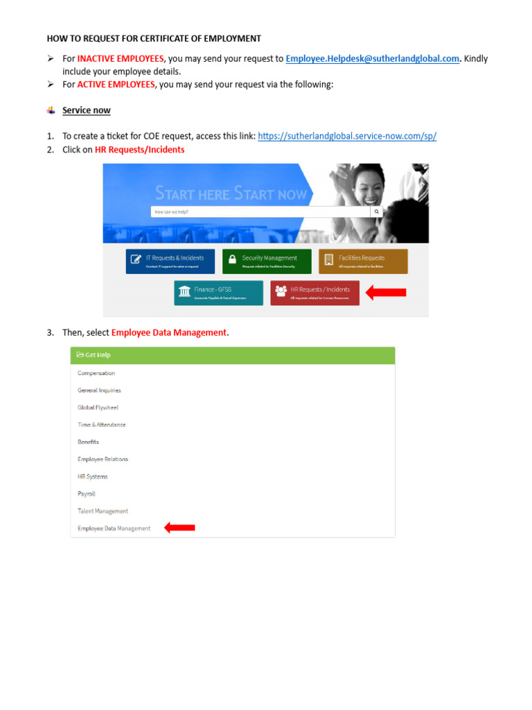 COE Request Guide V2 | PDF