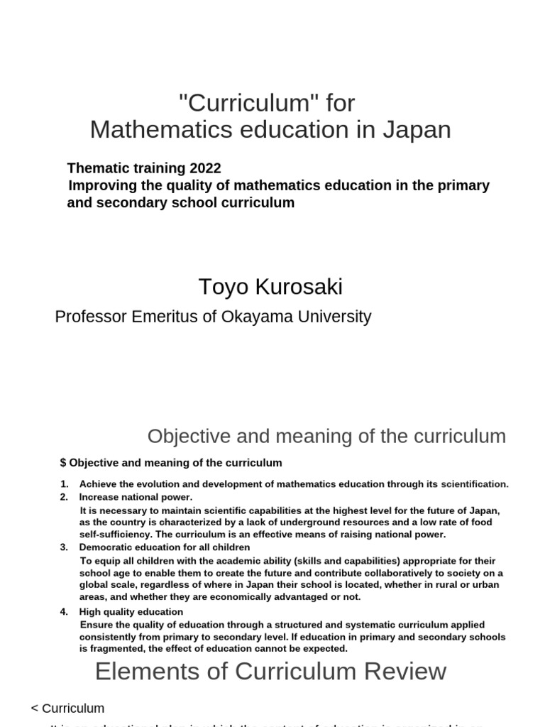 Japan's 2022 Math Curriculum Reform | PDF | Curriculum | Mathematics