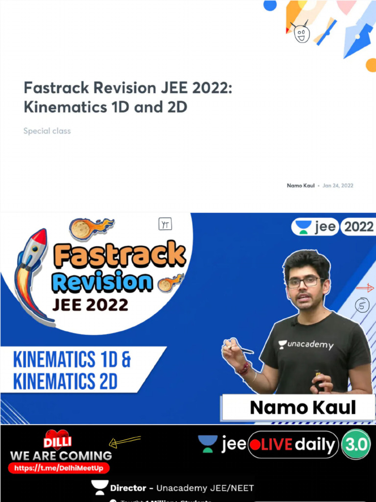 Fastrack_Revision_JEE_2022_Kinematics_1D_and_2D_with_anno | PDF