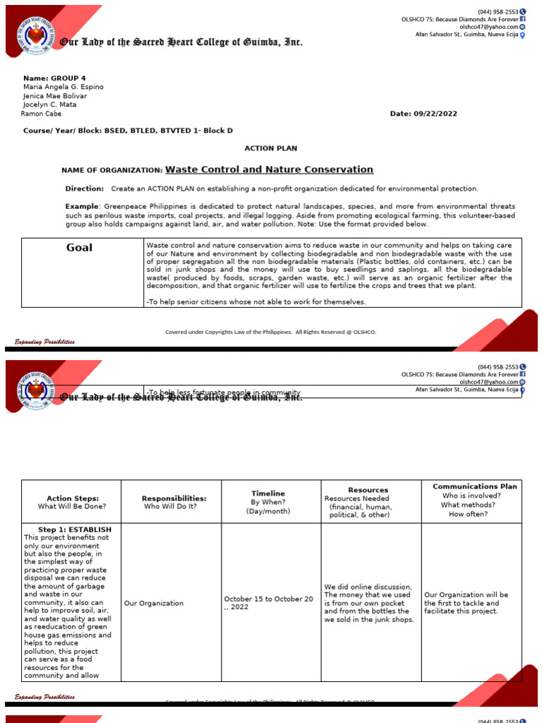 Action Plan Environmental Science | PDF | Biodegradation | Waste Management