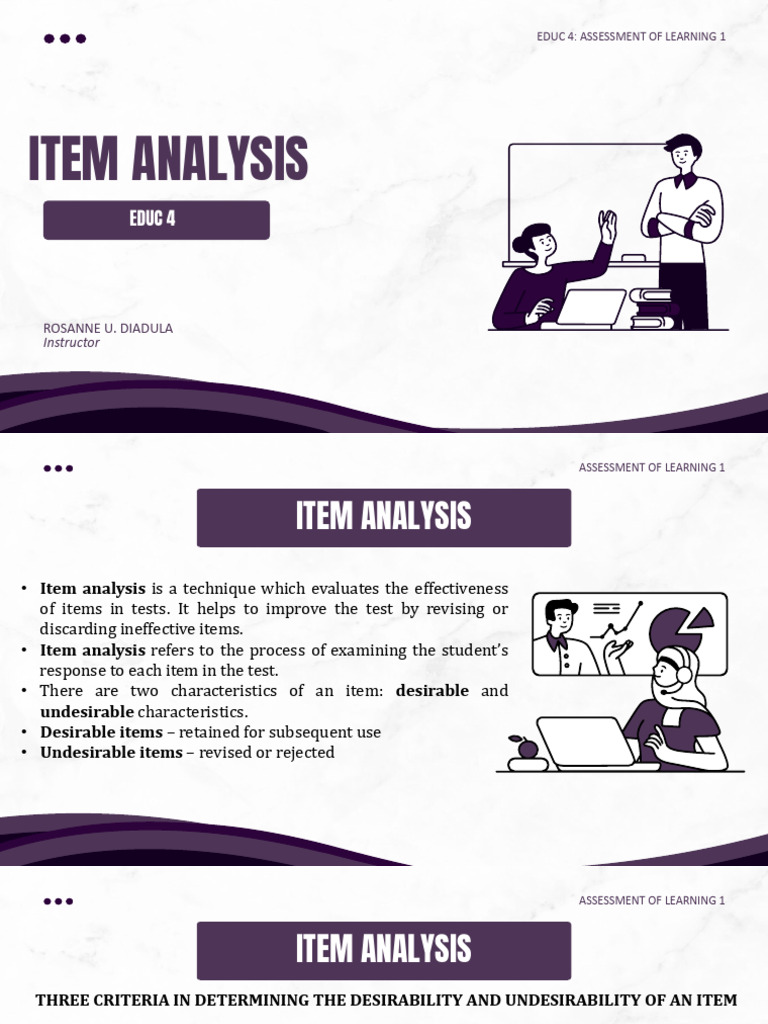 Item Analysis | PDF | Evaluation Methods