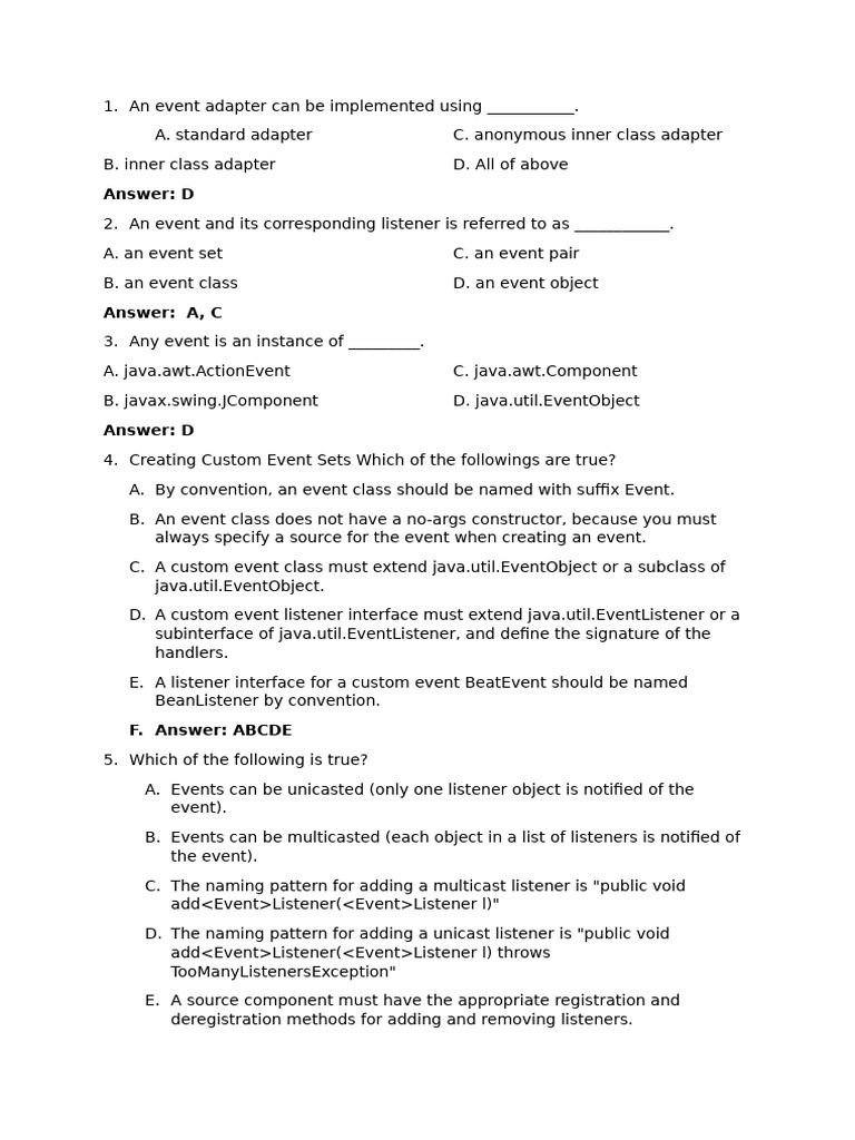 Chapter2QB | PDF | Class (Computer Programming) | Method (Computer ... Chapter2QB | PDF | Class (Computer Programming) | Method (Computer ...
