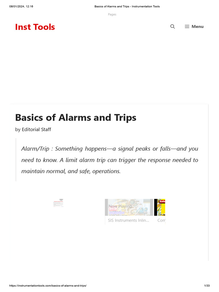 Understanding Alarm Trip Functions | PDF | Relay | Switch