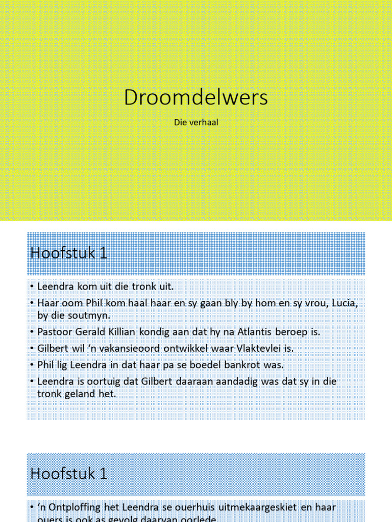 Droomdelwers Inhoud | PDF