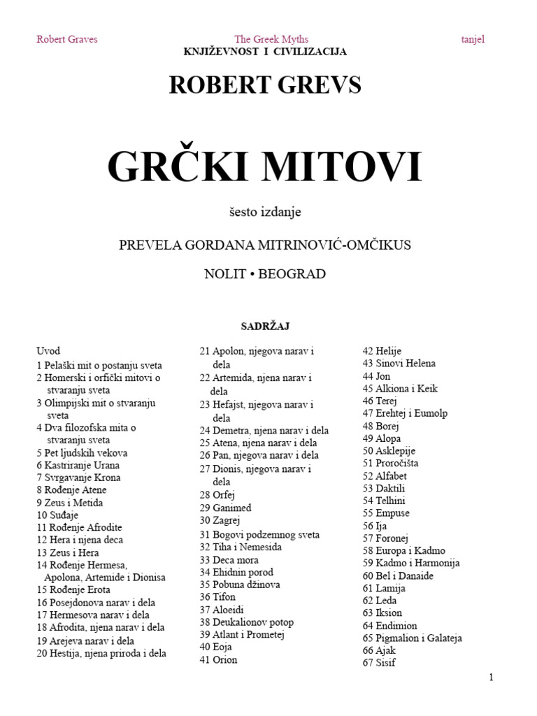 Grcki_mitovi_-_Robert_Grevs | PDF