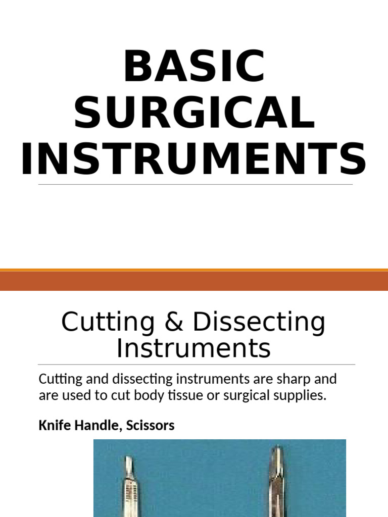 Basic Surgical Instrument Final | PDF | Surgical Suture