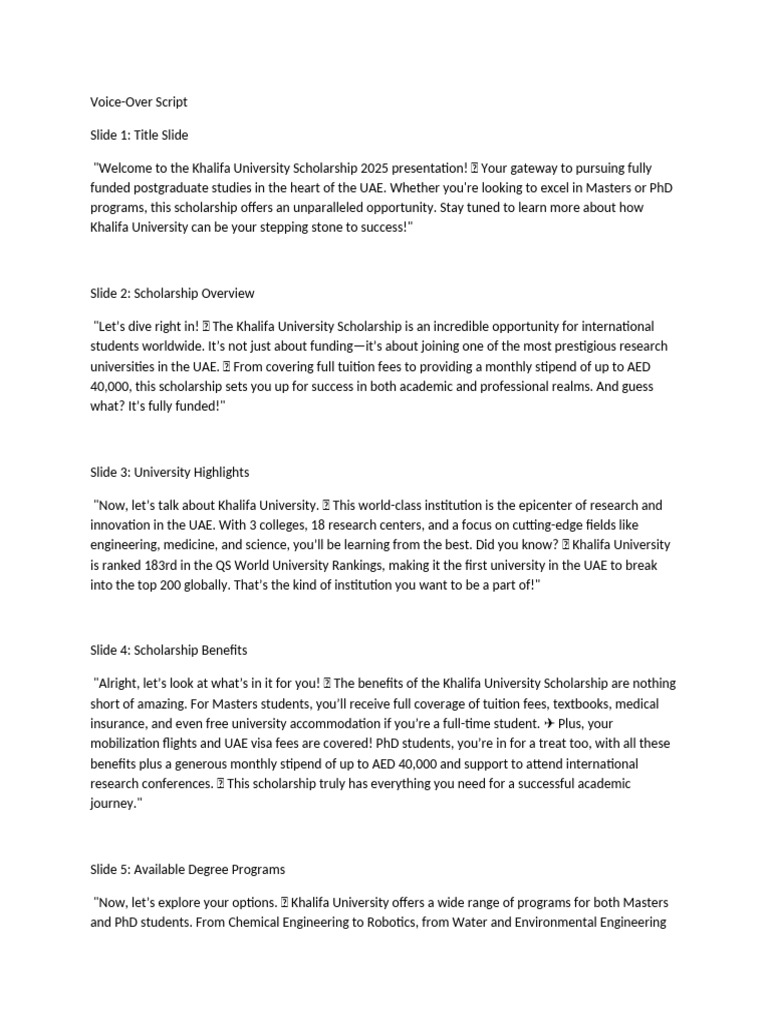 Voice-Over Scri-WPS Office | PDF | Doctor Of Philosophy | Academic Degree