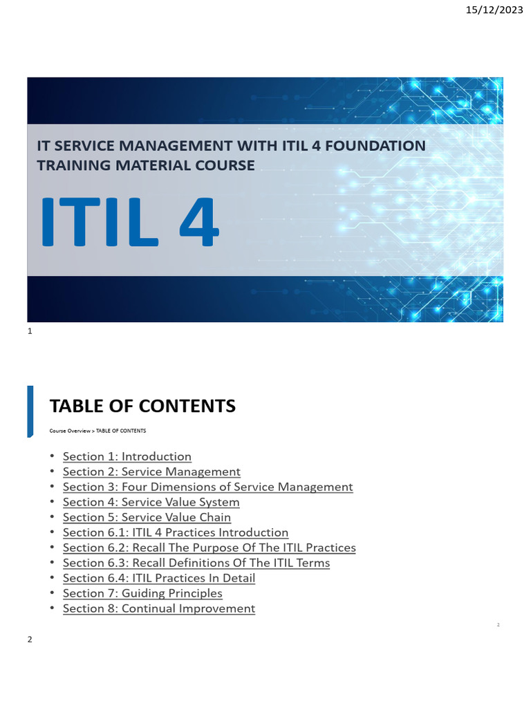ITIL4 - Foundation Complete Guide v1.0.0+ | PDF | Risk | Supply Chain