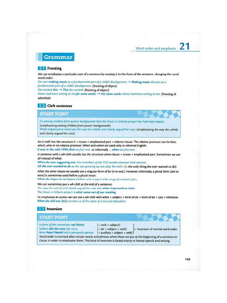 Inversion + Cleft | PDF