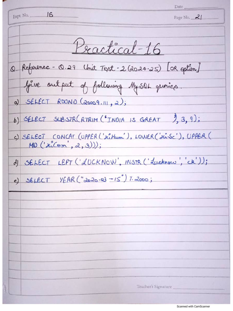 Practical 16 | PDF