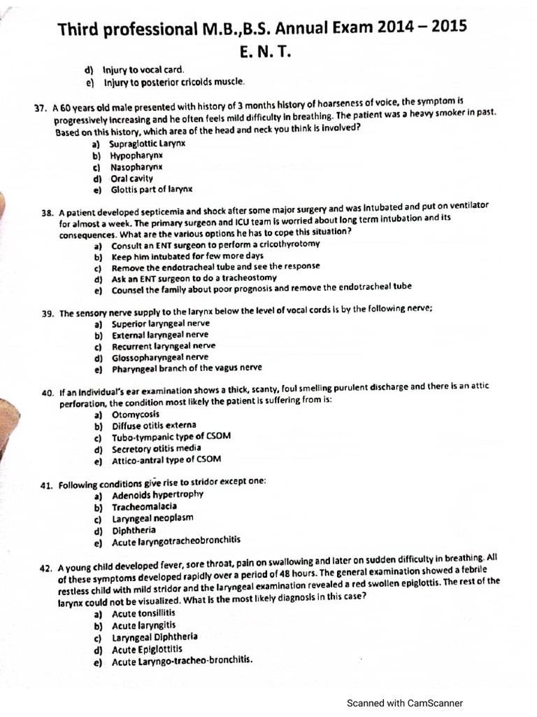 ENT BCQ Past.. | PDF