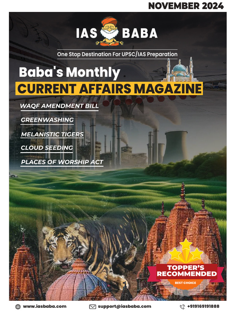 IASBABAS Current Affairs Monthly Magazine November 2024 | PDF | Bail ...