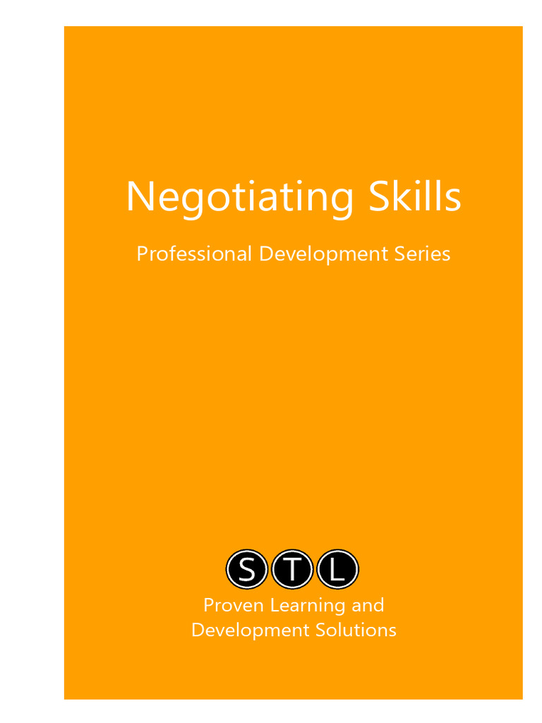 Negotiation Skills Manual Rev 2-3 | PDF | Negotiation | Bargaining