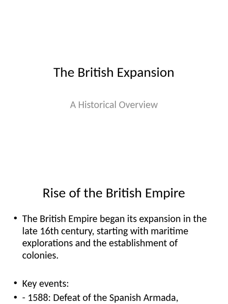 Overview of British Empire Expansion | PDF