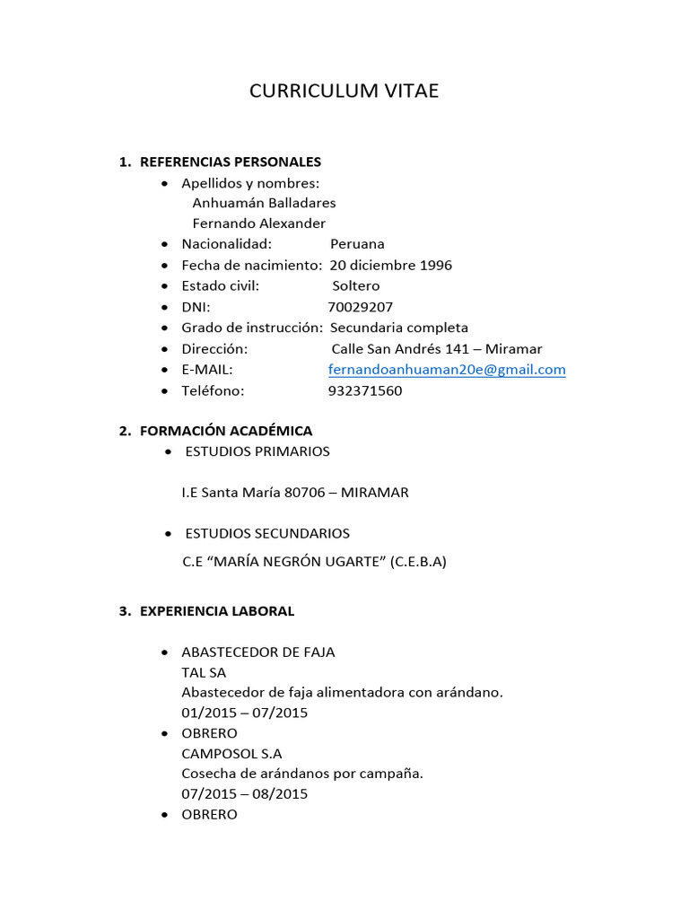 CV Fernando | PDF
