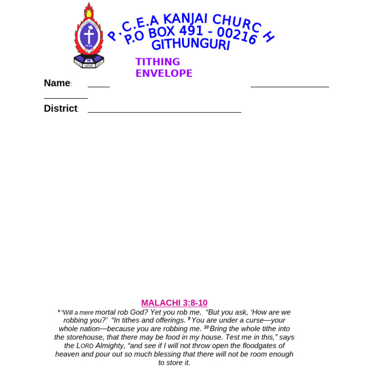 Church Envelope | PDF