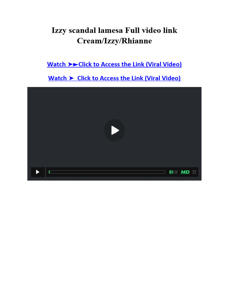 Izzy Scandal Lamesa Video Link | PDF