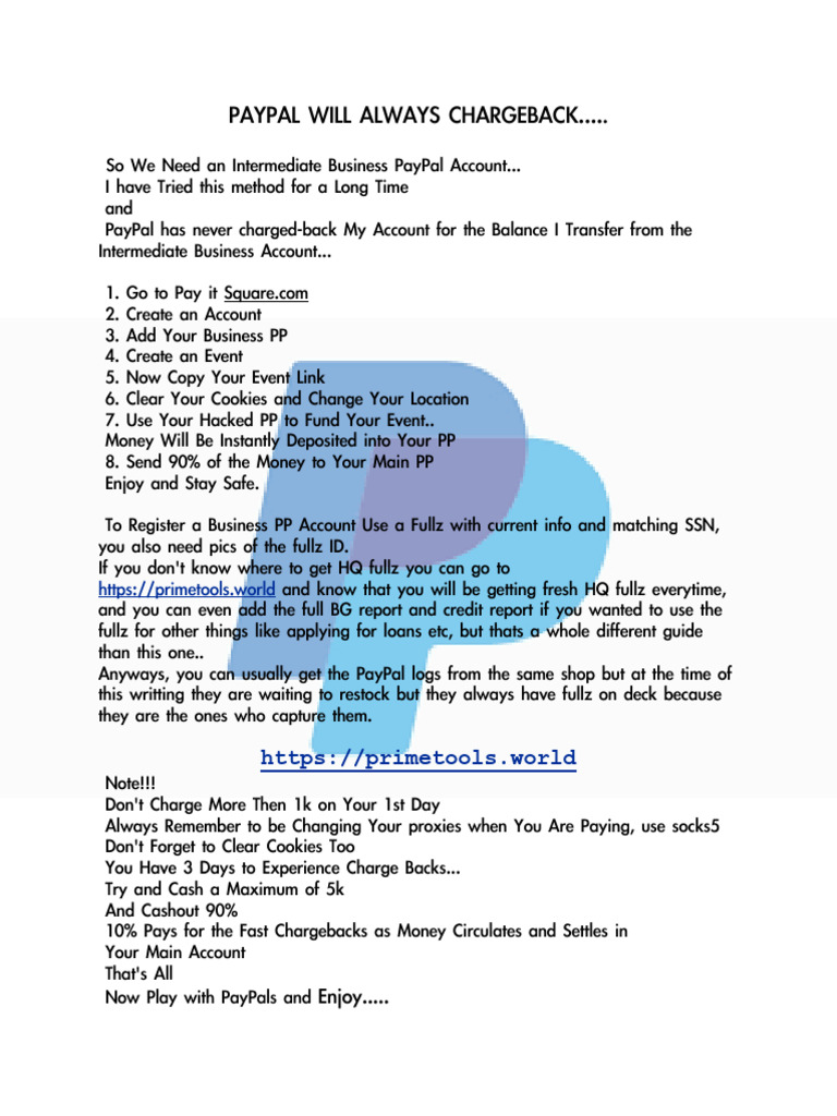 Paypal Will Always Chargeback... | PDF