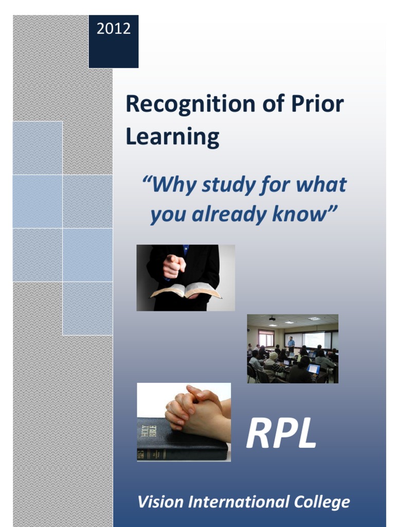 RPL Application Process Handbook | PDF | Behavior Modification | Learning