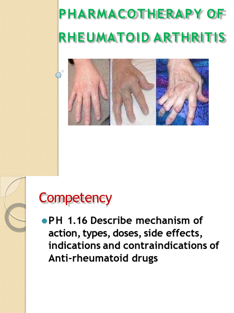 PH 116 Antirheumatoid Drugs-Dr NPB | PDF | Rheumatoid Arthritis | Arthritis