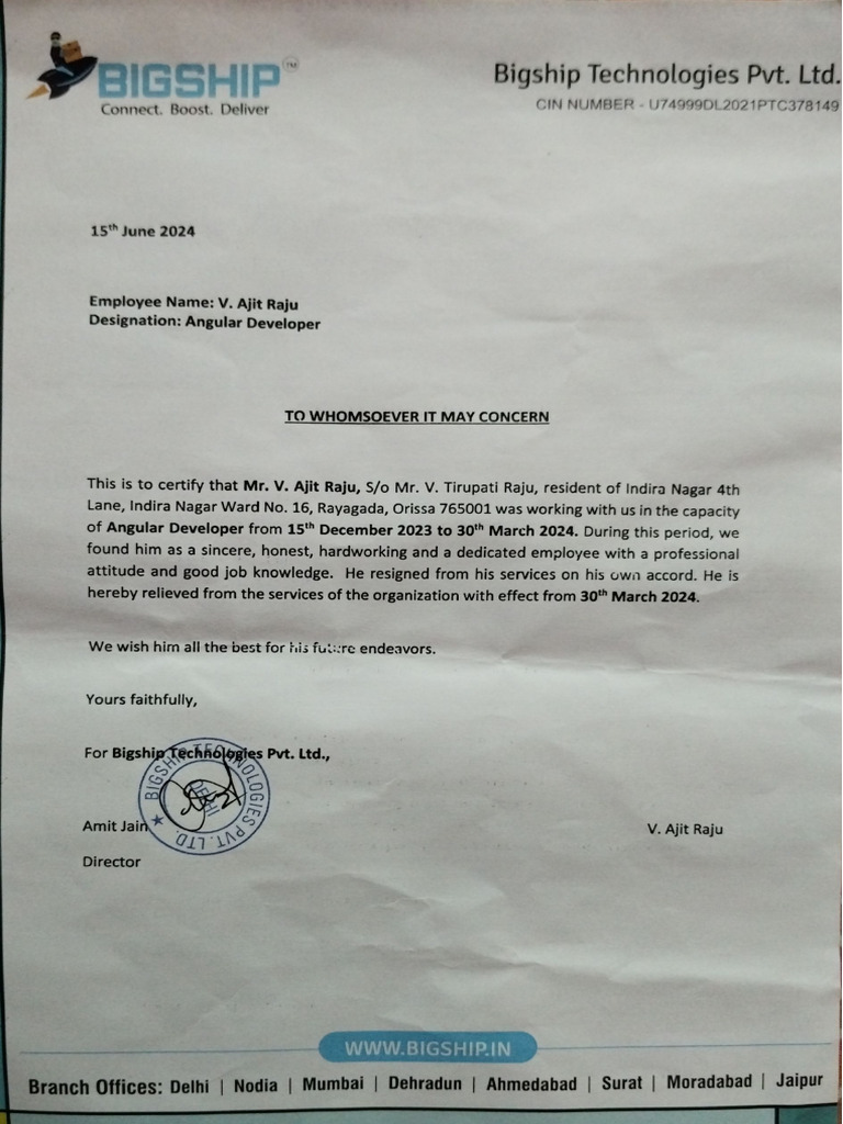 Exp Certificate | PDF