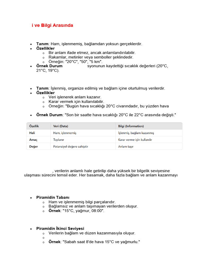 Veri Kavramları | PDF