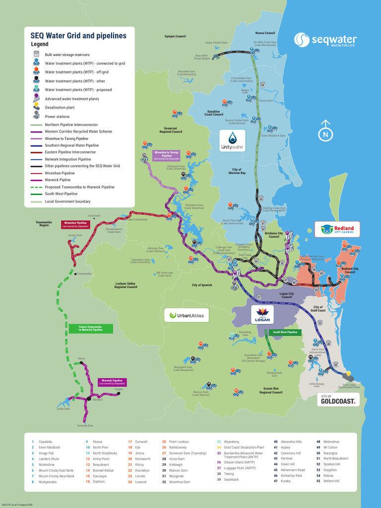 DCS1197 Seqwater SEQ Water Grid Map MASTER As at 15 08 2024 APPROVED ...