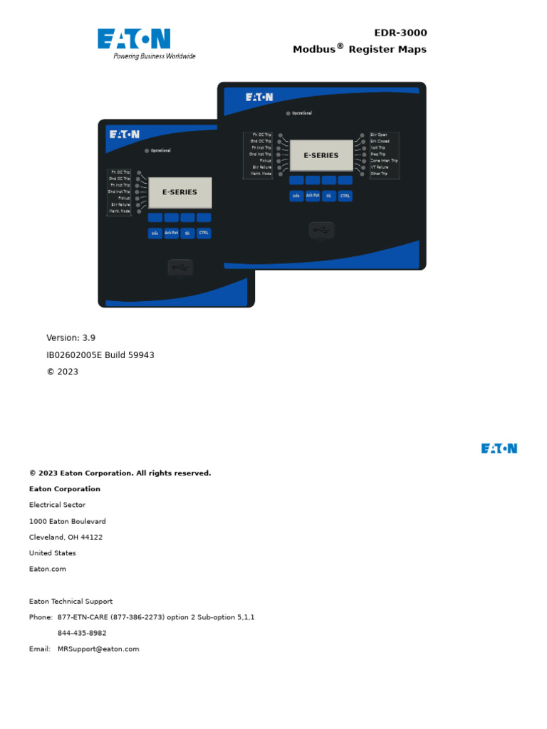 Edr 3000-3-9 Modbus Datapoints Ib02602005e | PDF | Computing | Computer Engineering