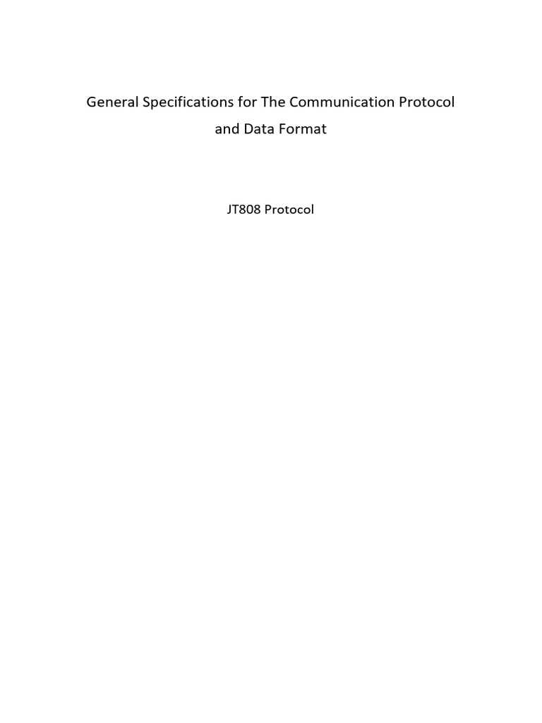 JT808-2013 Protocol | PDF | Transmission Control Protocol | Port (Computer Networking)