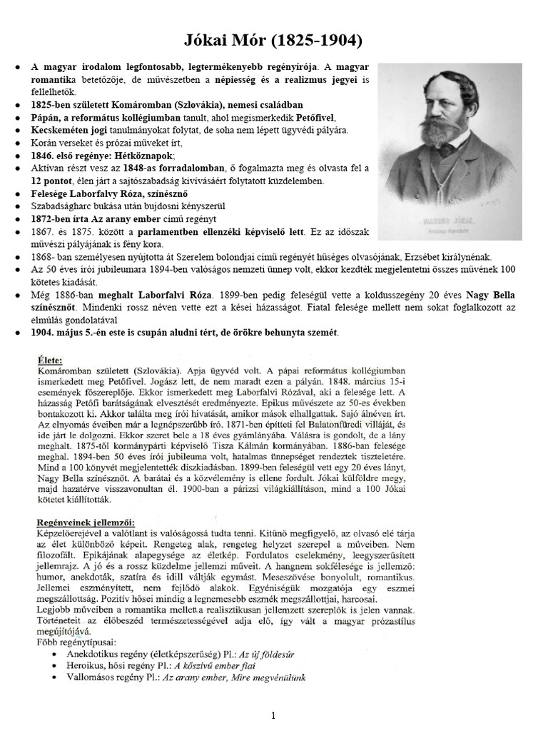 Jókai Mór - Az Aranyember | PDF