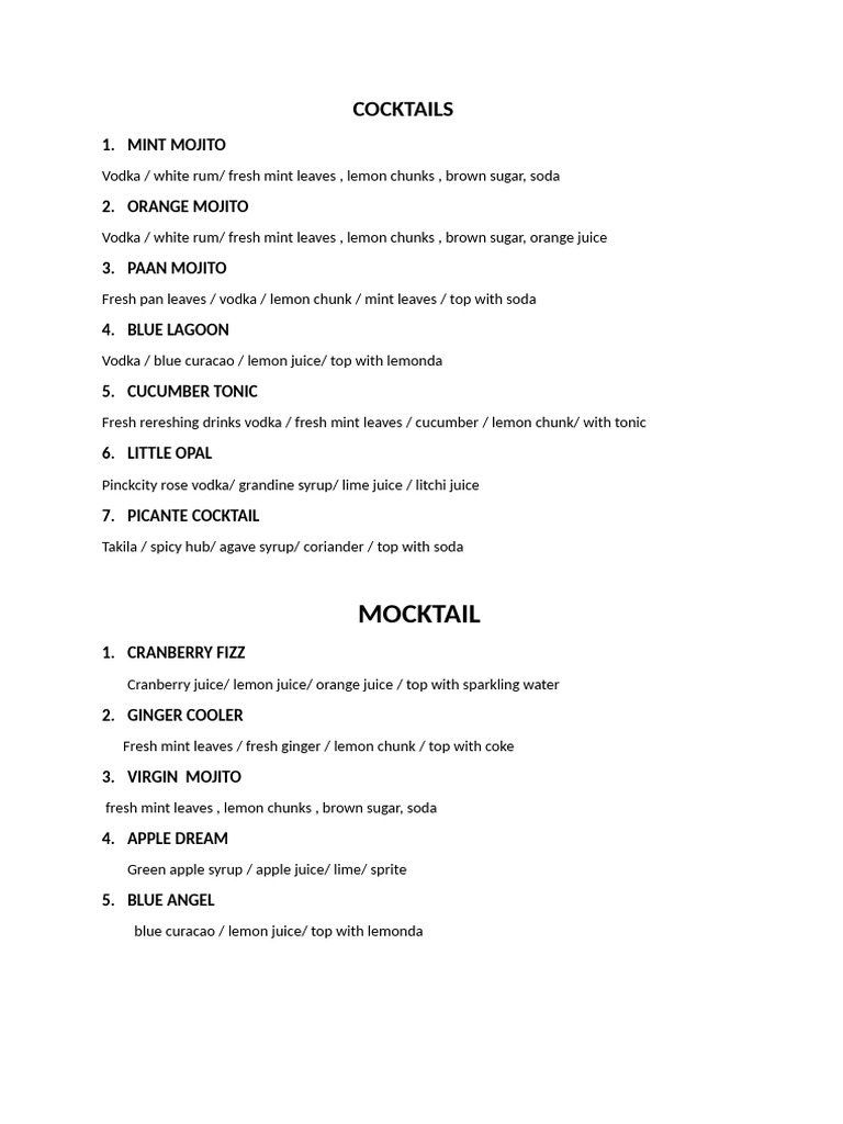 COCKTAILS | PDF