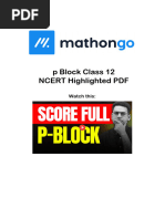 P Block Elements NCERT Highlighted Class 11 | PDF