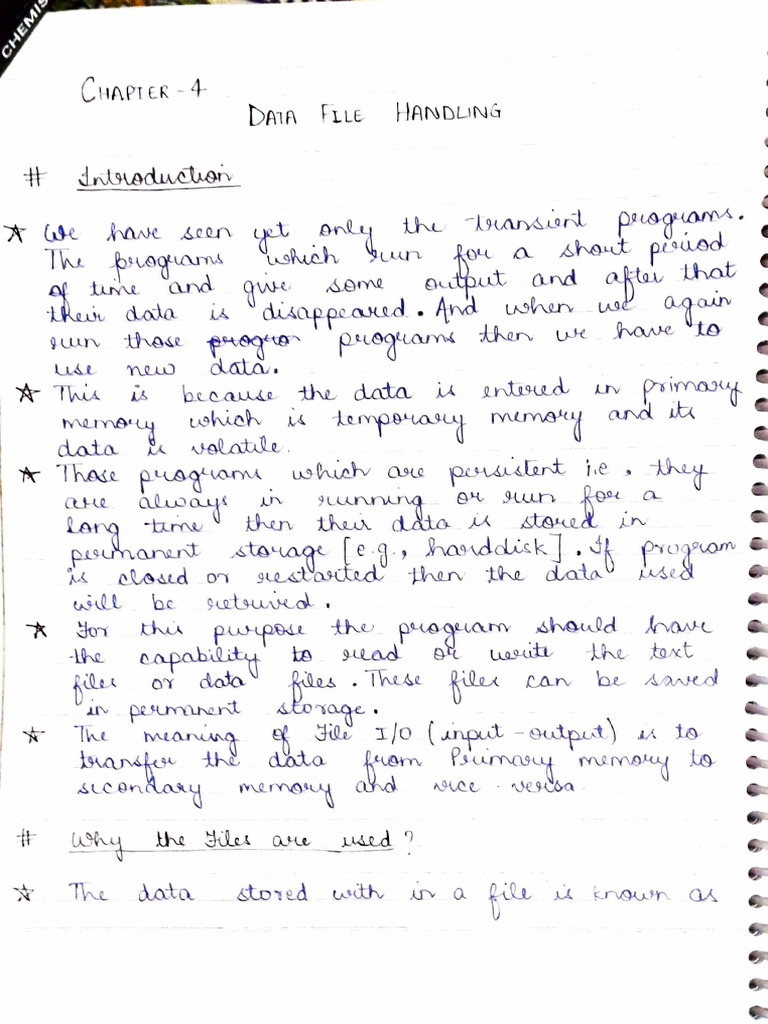 Data File Handling-1 | PDF