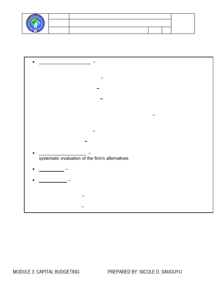 BF Module 3 NDS | PDF | Net Present Value | Private Sector