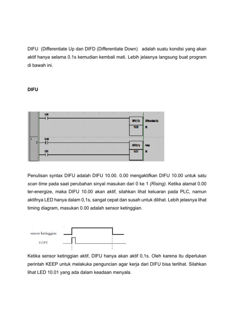 Pemrograman DIFU dan DIFD PLC 0.1s | PDF