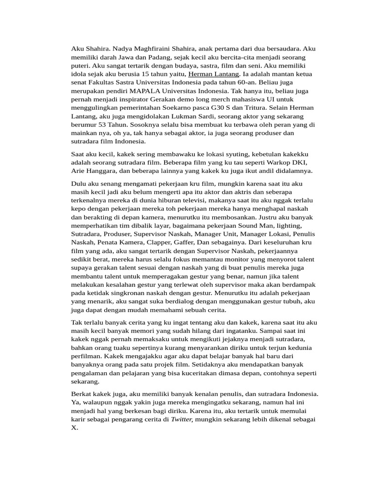 Shahira: Perjalanan dan Aspirasi | PDF