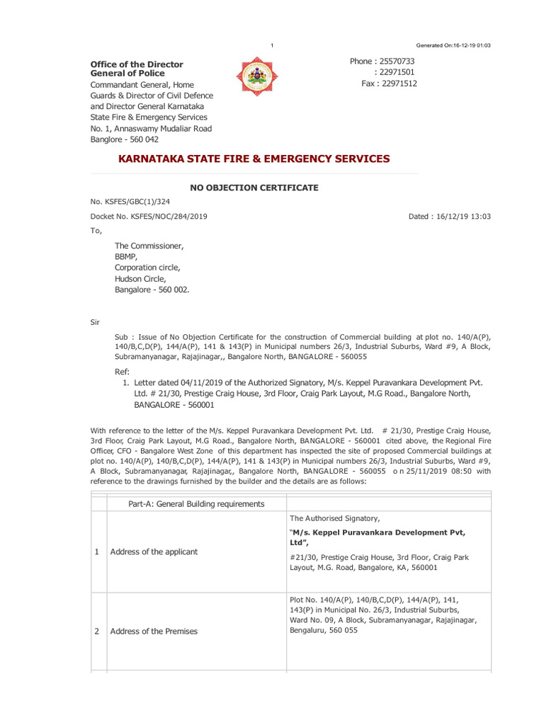Appendix-1-Fire NOC For Metro Project | PDF | Stairs | Elevator
