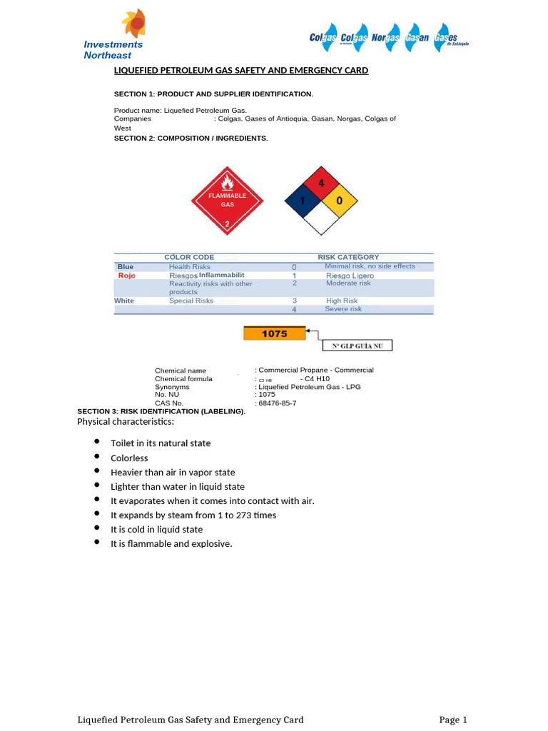 LPG Safety and Emergency Guidelines | PDF | Liquefied Petroleum Gas ...