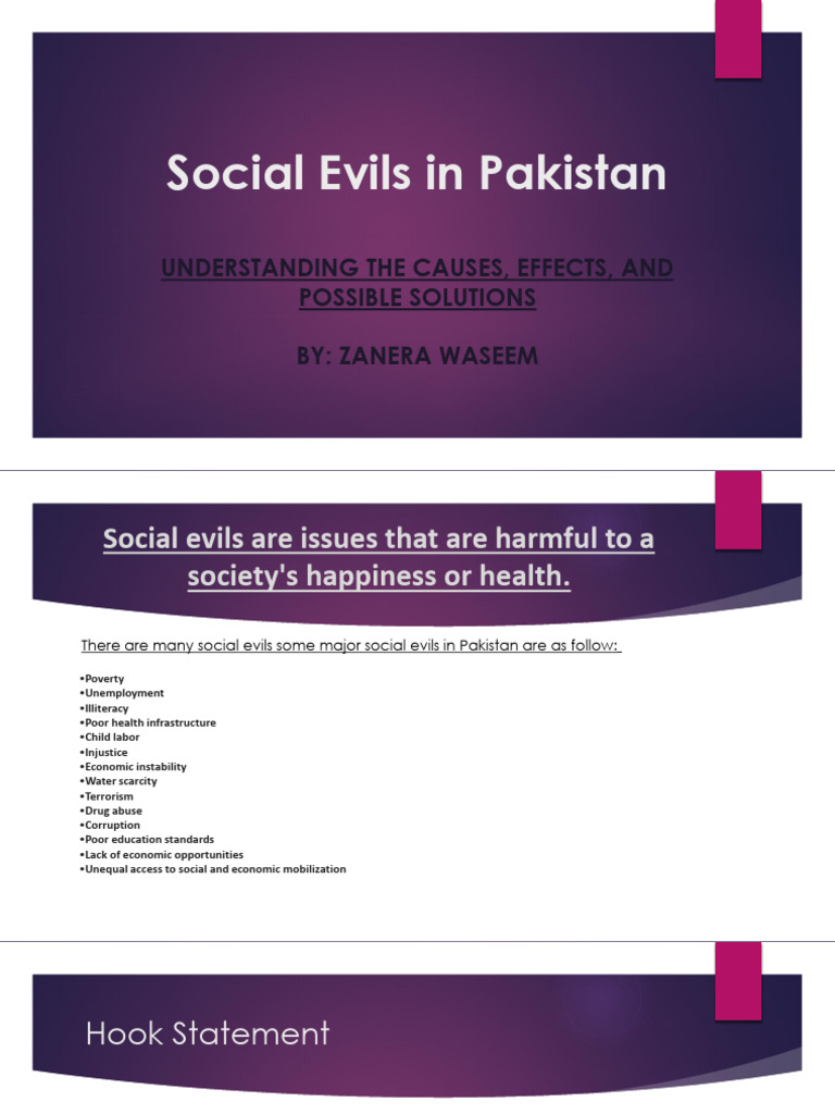Social Evils and Inequality in Pakistan | PDF | Poverty | Poverty ...