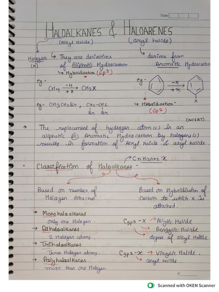 Haloalkane and haloarene | PDF